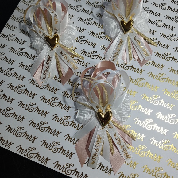 Handmade | Party Supplies | 25 Bridal Shower Mr Mrs Corsagescapias ...